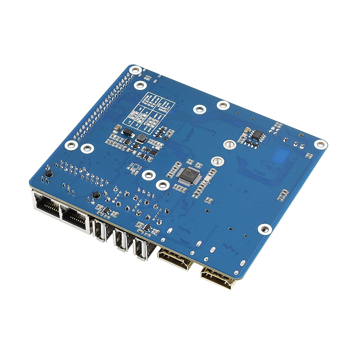 WIFI6 Dual Ethernet Base Board for Compute Module 4, Compatible with WiFi AX210 & AX200 Module,Onboard Gigabit Ethernet RJ45 Connector x1, 100M Ethernet RJ45 Connector x 1,CSI-2 Camera Port x2,etc