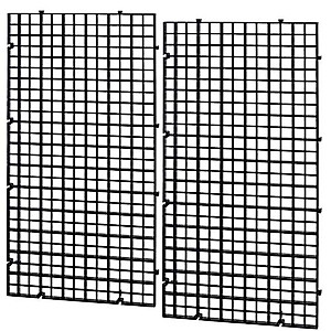 OIIKI 4 PCS Egg Crate for Aquarium, Fish Tank Bottom Isolation, Grid Tank Divider Tray for Mixed Breeding(Black)