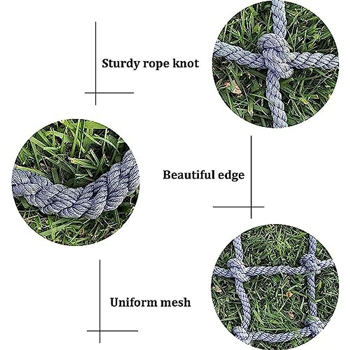 EkiDaz HXRW Rope Net Climbing Rope Net for Kids Multi-Purpose Protective Safety Net Outdoor Climbing Cargo Netting Playground Sets for Backyards (Size : 3 * 5m(9.9 * 15.15ft))