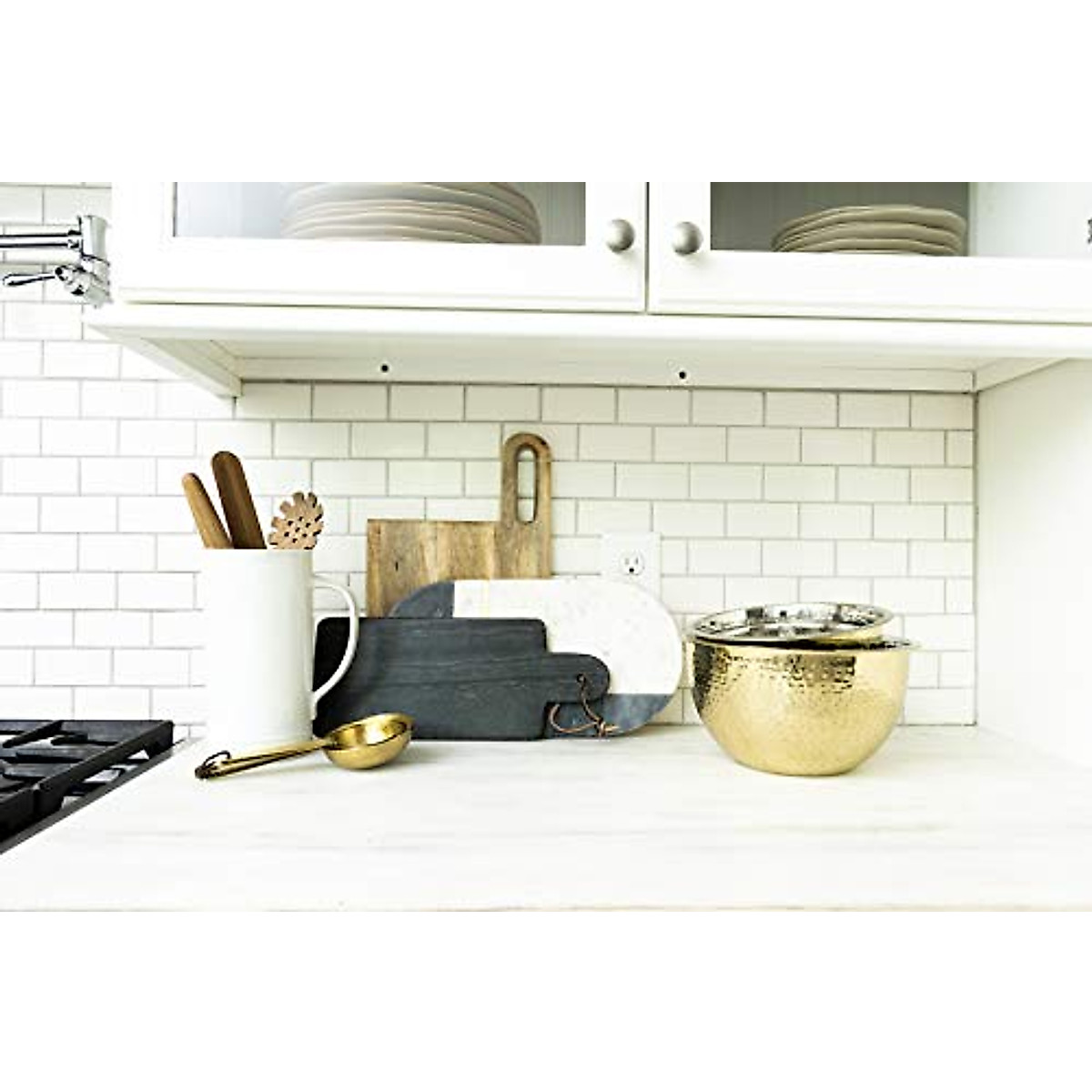 Rectangular Black Marble Cutting Board with Leather Strap