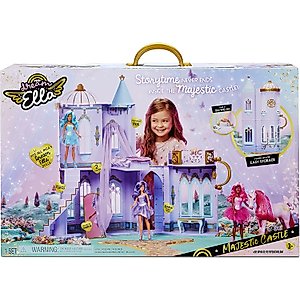 MGA Dream Ella Majestic Castle Playset, Fits 11.5" Fashion Dolls, Furniture & Accessories, Portable 35" H x 18" W Dollhouse Play Pretend Gift for Kids, Toys for Girls & Boys Ages 3 4 5+ Years