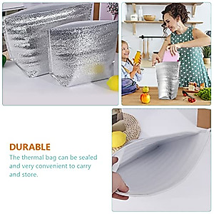 INOOMP 25Pcs Food Thermal Pouches Disposable Bags Hot Cold Insulation Food Bags Take out Aluminum Foil Cooler Food Shipping Pouches for Picnic Camping Picnic Transportation Preservation