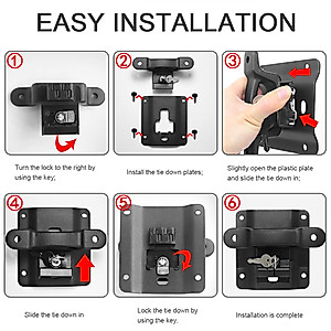 HUMUTA 4 Pack Boxlink Bed Tie Down Anchors Cleats for Ford 2015-2020 F150 F250 F350, Replaces for Ford FL3Z-99000A64-B Bed Cleats Box Link Kit