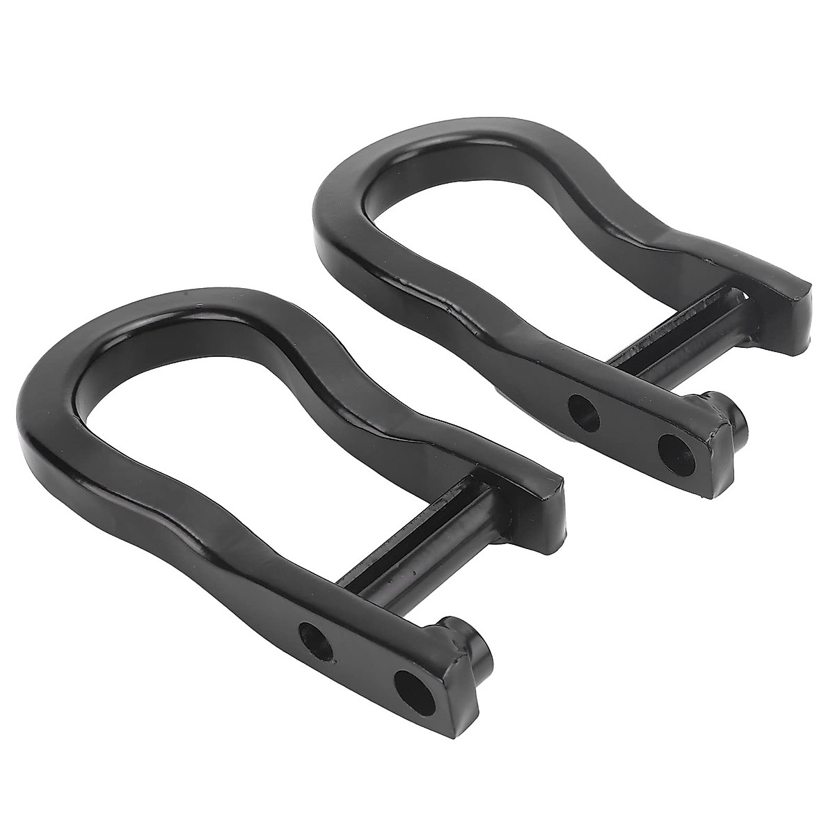 Aramox Front Recovery Hook Fit for, Pair Front Tow Hooks Black Heavy Duty Bow Shackles 84072463