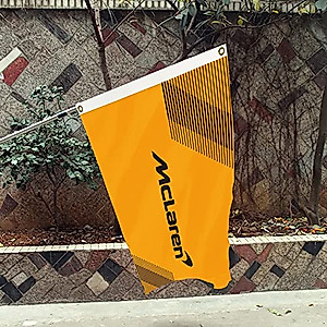 Racing F1 Mclaren Car Flag Heavy Duty Polyester Vivid Color and Fade Proof Double Stitched Flag Banner With Brass Grommets (3x5 Feet)