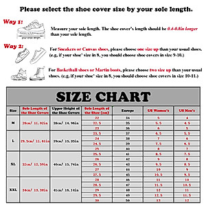 HLKZONE Waterproof Rain Boot Shoes Covers Foldable Reusable Slip Resistant Overshoes with Reflector for Women & Men, XXL, Black