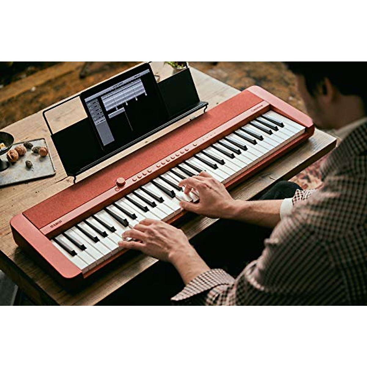 Casio Casiotone CT-S1RD 61-Key Portable Keyboard (Red)
