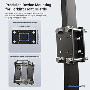 ARKON Mounts - Locking Forklift Tablet Mount with Adjustable Arm | Industrial Strength | Heavy-Duty Design | Adjustable | Boosts Warehouse Efficiency | Easy Install | Fits iPad and Samsung Tablets