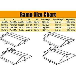 GUENZO Threshold Ramp, Threshold Transition Ramp for Home Steps Scooter, Heavy Duty Non Slip Wheelchair Ramp, Doorway Access Non Skid Ramps, Curved Bridging Ramps (Size : 6cm/2.5in Rise)
