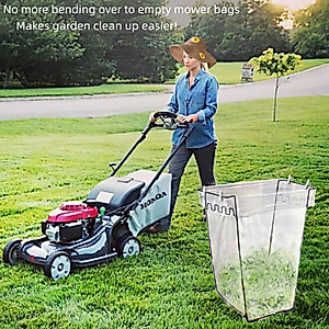 Niurui Garden Trash Bag Holder - Outdoor Leaf Bag Support Stand Multi-Use Metal Garbage Bag Holder Frame Holds 30-45 Gallons Bag for Leaves, Camping, Yard Weeding, Lawn Party