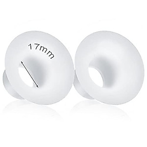 Durceler 17mm Silicone Flange Inserts Compatible with Medela/for Spectra S1 S2 / Elvie/Willow go/Momcozy S12/ TSRETE 24mm Breast Pump Shields or Freemie 25mm; Reduce Nipple Tunnel Down to 17mm