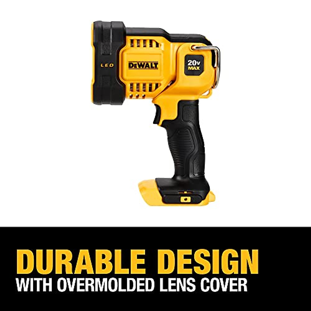 DEWALT 20V MAX LED Work Light, Handheld Spotlight with 508 Yard Distance, Pivoting Head, 1500 Lumens, Cordless, Battery Not Included (DCL043)
