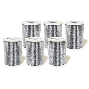 Nispira 3-in-1 HEPA Activated Carbon Replacement Filters For Pure Enrichment Purezone Mini Portable Air Purifier (PEPERSAP), 6 Packs