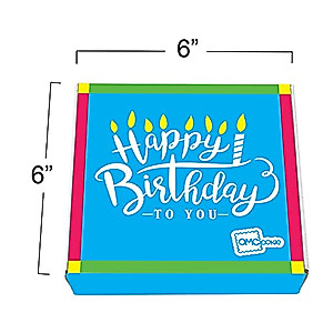 Happy Birthday Cookies 4 PACK Gift Basket for Kids Men Women | Decorated Sugar Cookie Gift Box | Individually Wrapped Party Favors Nut Free (Birthday, Standard Box)