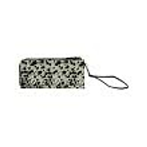 Black Zippered Western Wallet Wristlet - Hair On Leather Wallet for Women