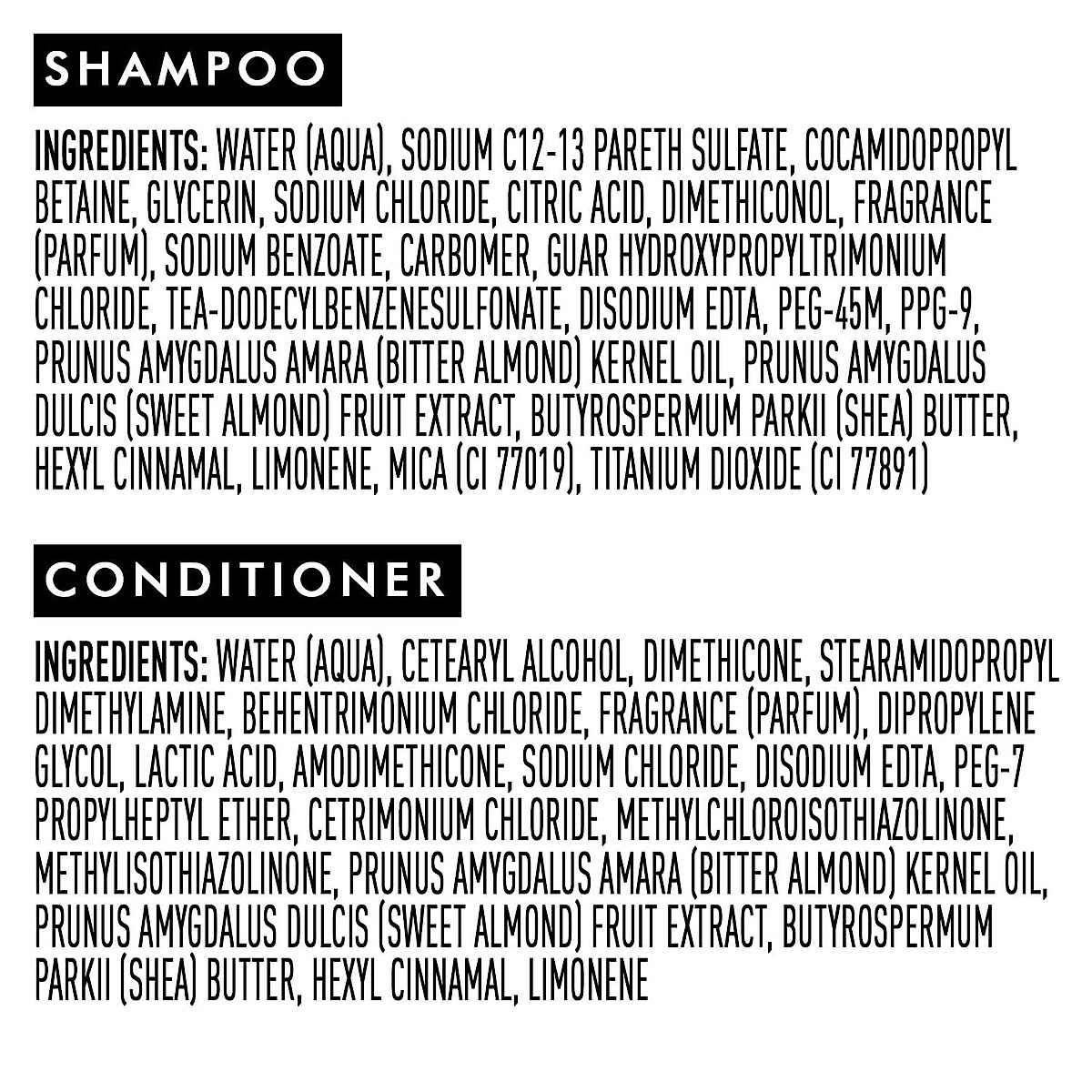 Suave Shampoo and Conditioner Set, Almond & Shea Butter - Moisturizing Shampoo & Conditioner, Dry Hair Treatment, Scented, 12.6 Oz Ea (2 Piece Set)