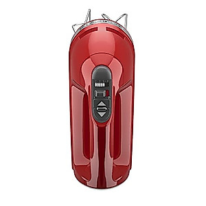KitchenAid KHM7210ER 7-Speed Digital Hand Mixer with Turbo Beater II Accessories and Pro Whisk - Empire Red