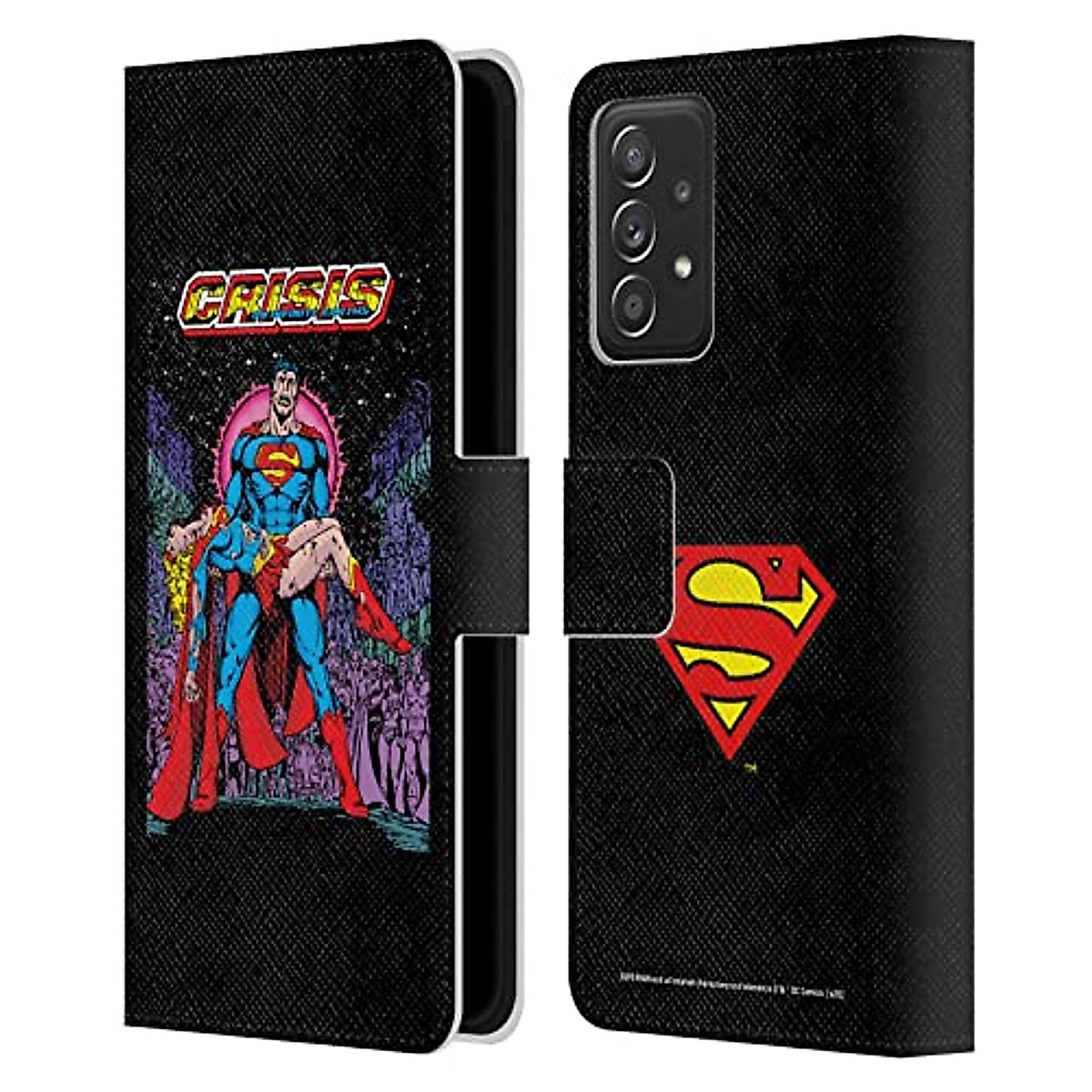 Head Case Designs Officially Licensed Superman DC Comics Crisis On Infinite Earths Famous Comic Book Covers Leather Book Wallet Case Cover Compatible with Samsung Galaxy A53 5G (2022)
