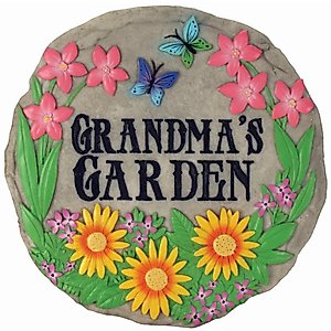 Spoontiques - Garden Décor - Grandma’s Garden Stepping Stone - Decorative Stone for Garden
