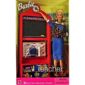 Barbie Teacher Doll w/ School Room Backdrop