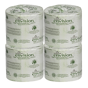 GEORGIA-PACIFIC Envision 19880/01 2-Ply Embossed Bathroom Tissue, 4.05" L x 4" W, White, 4 Rolls Pack