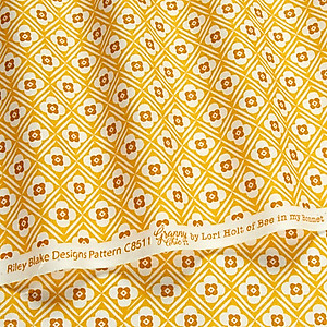Riley Blake Granny Chic Hugs Yellow, Fabric by the Yard