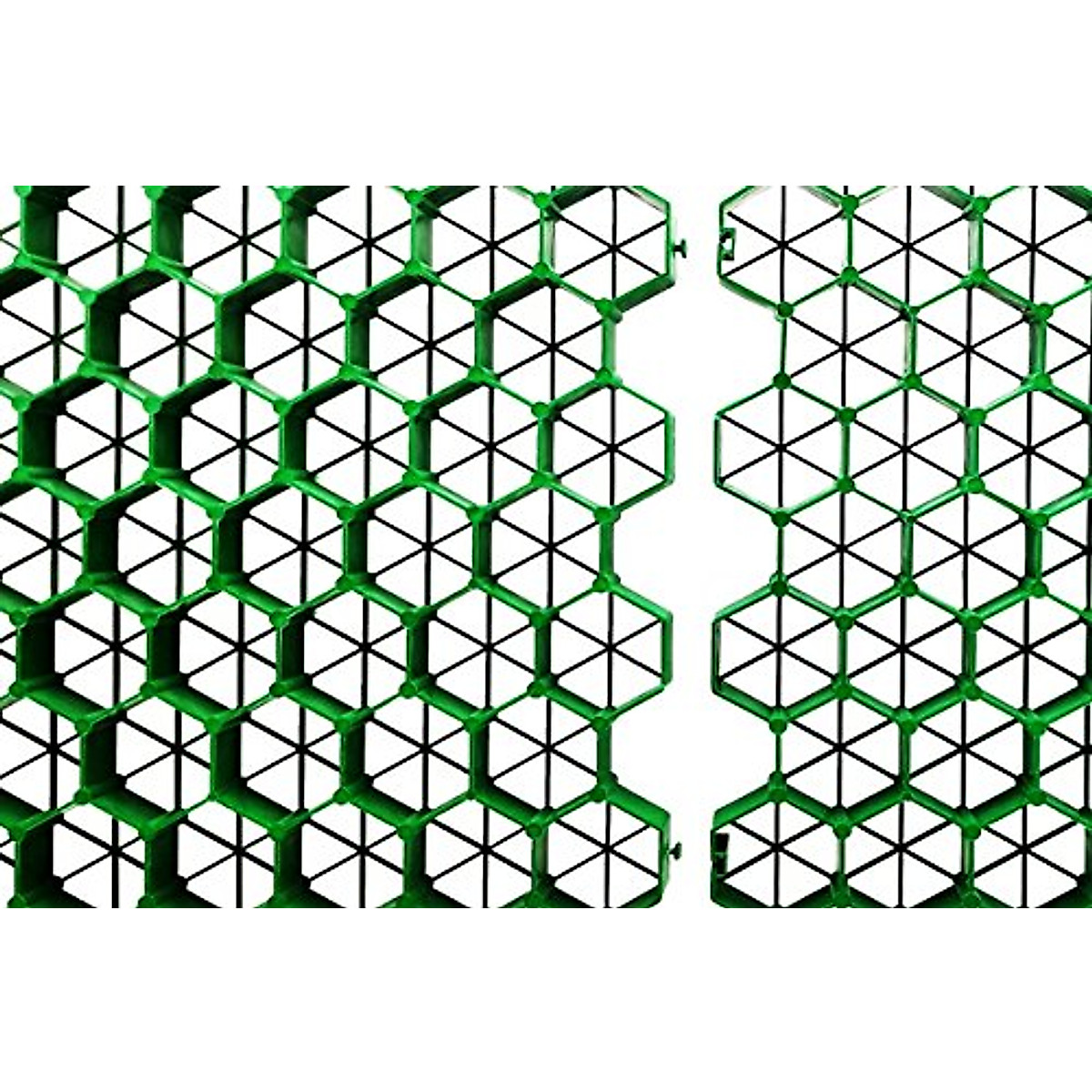 Techno Earth ( 1.9" Depth Permeable Grass Pavers for Your Grass Parking Lots, Access Roads, driveways, fire Lanes, RV and Boat Storage Pads - (Pack of 4-11 Sf) (Green)