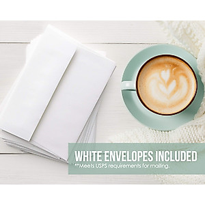 Colorful Chevron Whales Baby Thank You Note Cards - 48 Cards & Envelopes (Blue)