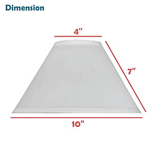 Aspen Creative 58763, Empire Uno Lamp Shade, Cornflower Blue, 4" Top x 10" Bottom x 7" Slant Height, Slip UNO 33mm