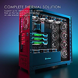 anidees AI Crystal XL PRO RGB Full Tower Tempered Glass XL-ATX/E-ATX/ATX Gaming Case Support 480/360 Radiator, Optical Drive, Includes RGB 120x5 PWM Fans/LED Stripsx2 - AI-XL-PRO-RGB (PC Case ONLY)