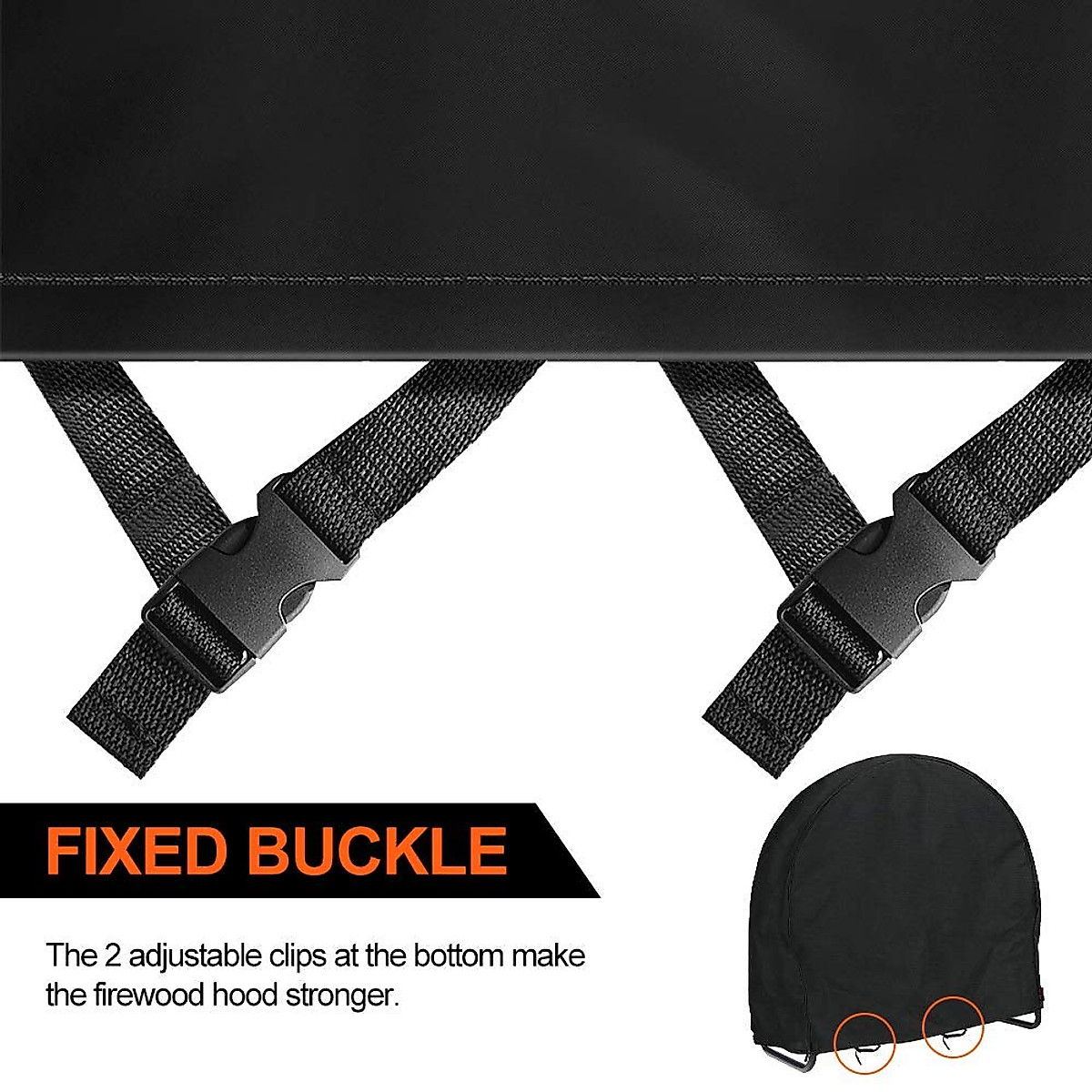 2win2buy Round Firewood Log Rack Cover, Outdoor Waterproof Ring Log Hoop Cover fit 4 Seasons Black & 5 Pairs LED Light Up Shoelaces Casual Sneaker Waterproof Plastic Shoe Strings