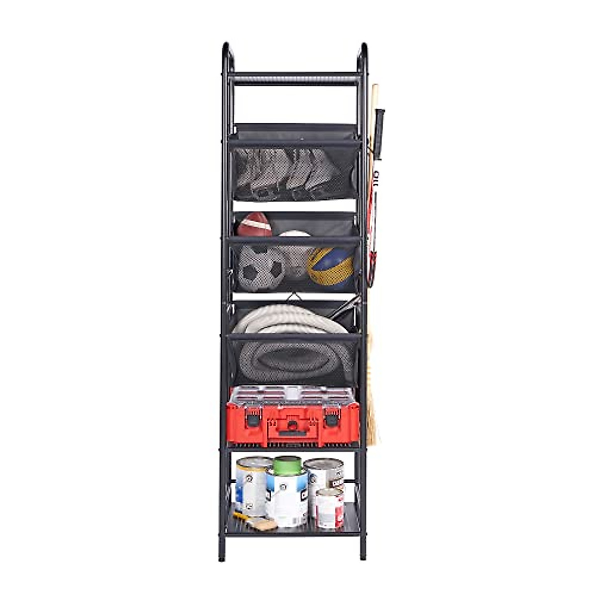 neatfreak 6-Tier Vertical Storage Organizer For Pantry, Shed & Garage Free Standing Garage Organization and Storage System - Heavy Duty Storage Bin Shelf