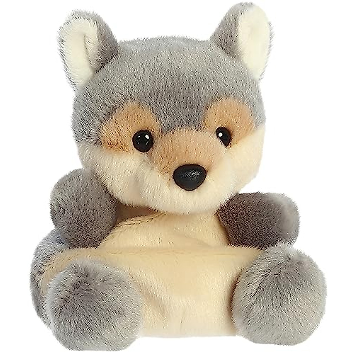 Aurora® Adorable Palm Pals™ Lucian Wolf™ Stuffed Animal - Pocket-Sized Play - Collectable Fun - Gray 5 Inches