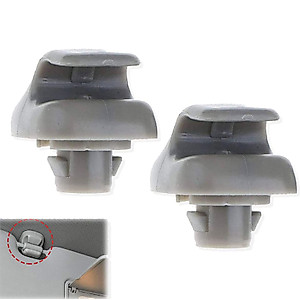 Poweka Sunvisor Clip Hook Replacement Compatible with 1998-2007 Accord 1996-2004 Civic 2007-2011 CR-V 1999-2010 Odyssey 2006-2011 Ridgeline, Replace 888217-S01-A01ZA Gray Pack of 2