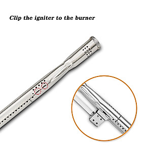 Uniflasy Replacement Part for Nexgrill 720-0925P Burner Tube, Heat Plates for Nexgrill 720-0896 720-0896B 720-0896E, for Home Depot Nexgrill Replacement Parts 4 Burner, 4 Pack