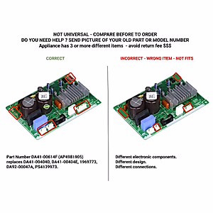 GSPUSA DA41-00404D DA41-00404E 1969773 CKD969773X compatible with Samsung Refrigerator Power Control Board fits old # DA41-00404D DA41-00404E 1969773