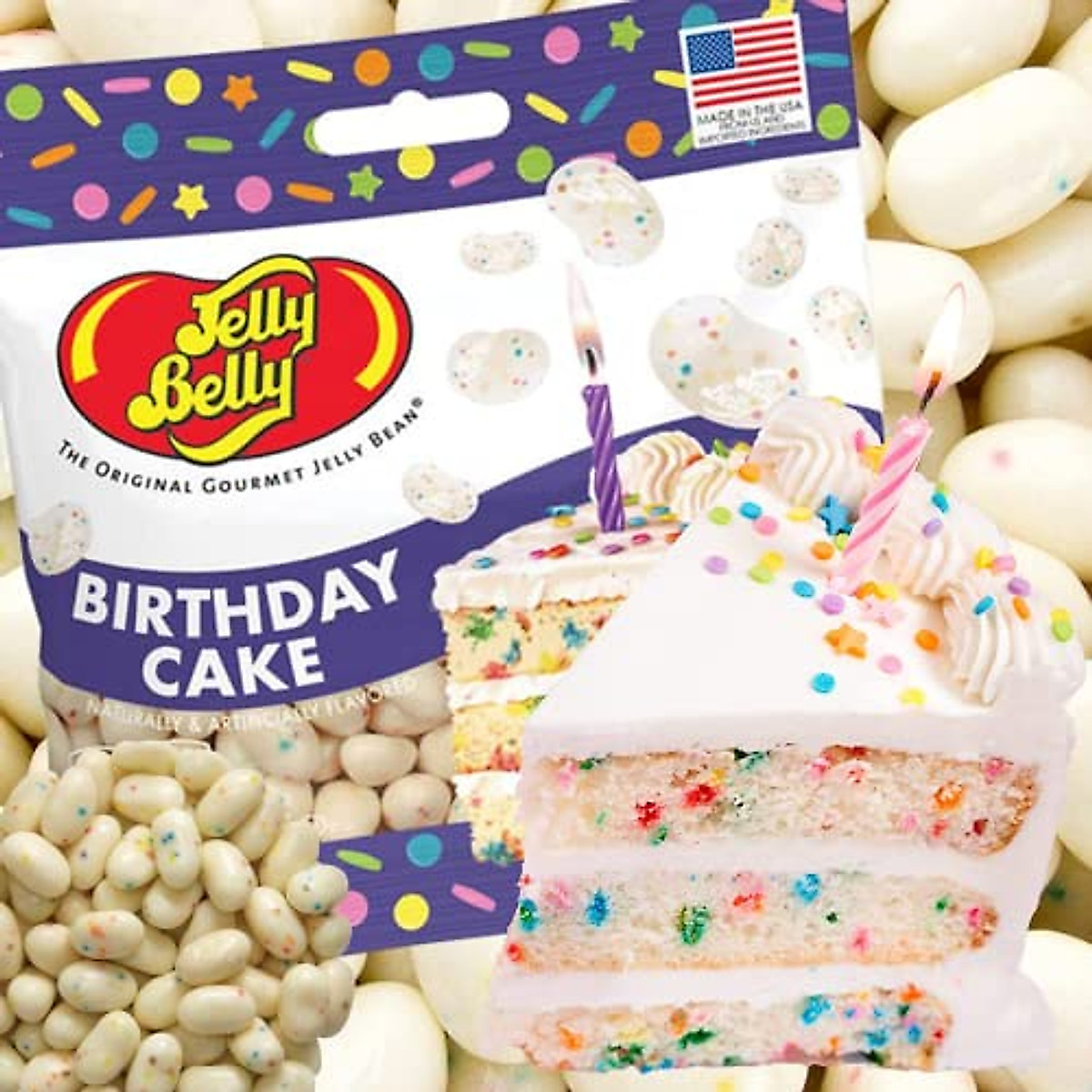 Needzo Jelly Bean Dessert Assortment with Ice Cream Parlor, Birthday Cake, Lemon Pie, & S'mores Beans, Celebration Kit Gourmet Chewy Candy for Boys or Girls, Bagged Candies, Pack of 4, 3.5 Ounces