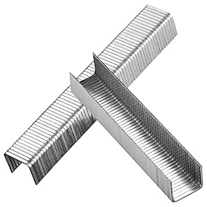 meite 20 Gauge J10 Series 7/16-Inch (11.2mm) Crown 3/8-Inch Length Upholstery Staples for Staple Gun, Fine Wire Galvanized Staples for Carpet, Work Box, Cable, Shed (5,000 Pieces)
