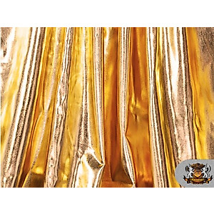 1 X Spandex Metallic Gold Fabric /60"/ Sold by The Yard