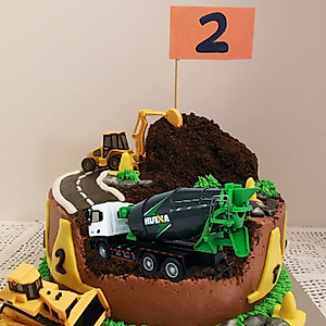 Gemini&Genius Construction Vehicle Cement Truck Toys for Kids, Heavy Duty Cement Mixer Truck for Pretend Play, 1/50 Scale Diecast Alloy Truck Vehicles Toy for Kids