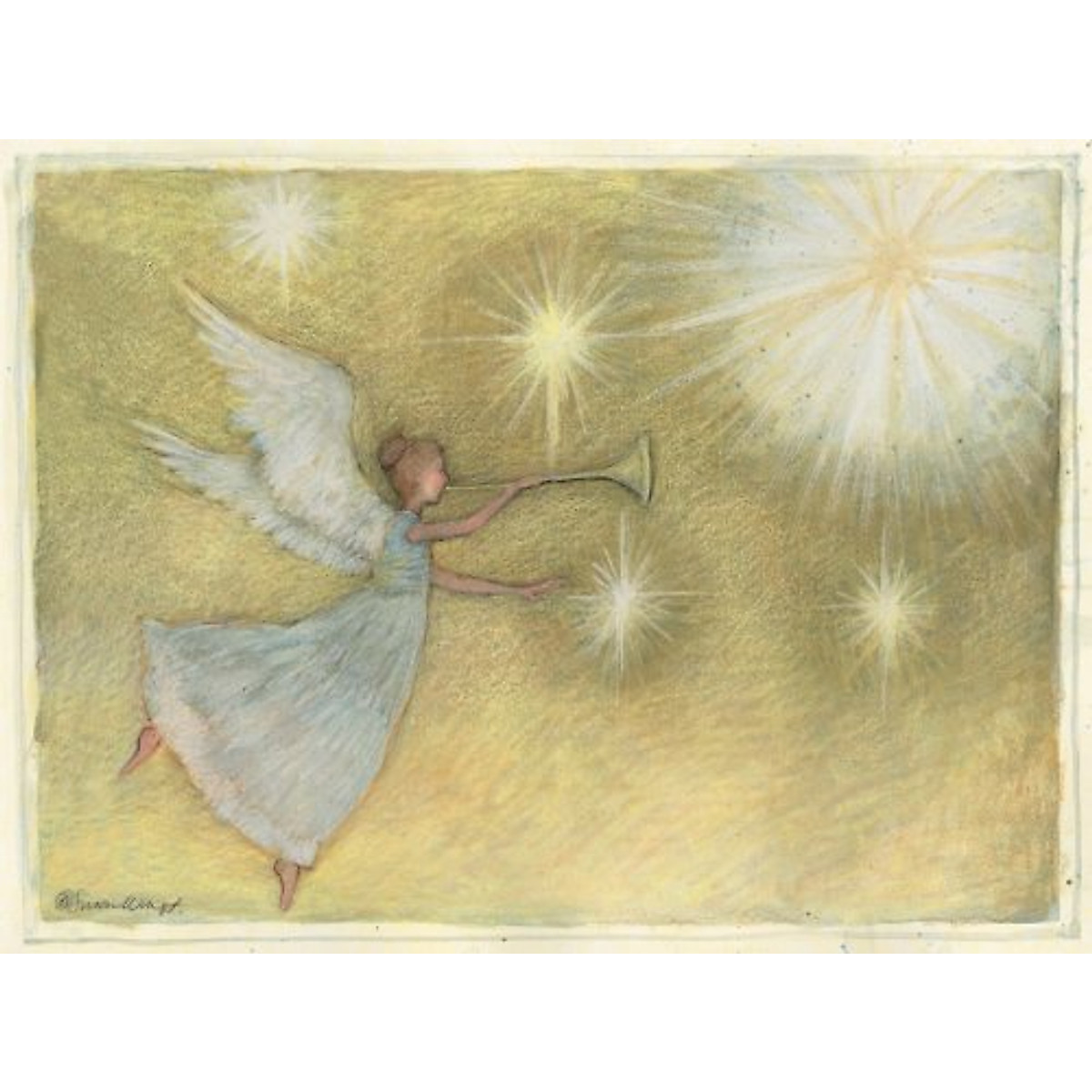 LANG "Golden Angel", Classic Christmas Cards, Artwork by Susan Winget" - 12 cards, 13 envelopes - 4.5" x 6"