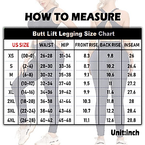SEASUM Women High Waisted Yoga Pants Workout Butt Lifting Scrunch Booty Leggings Tummy Control Anti Cellulite Textured Tights XL