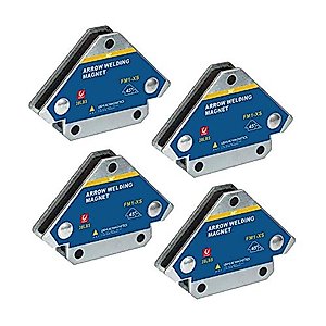 Lishuai 4 PCS 28LBS Mini Arrow Welding Magnet, Durable 45,90,135 Degree Multi Angle Magnetic Welding Holder