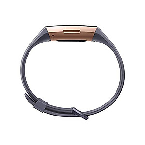 Fitbit Charge 3 Fitness Activity Tracker, Rose Gold/Blue Grey, One Size (S & L Bands Included) (Renewed)