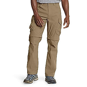 Eddie Bauer Men's Rainier Convertible Pants, Saddle, 34W x 32L, Hiking Pants