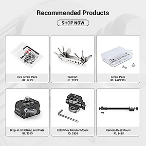 SMALLRIG 1/4" to 1/4" Male Threaded Screw Adapter Double Head Stud for Camera Cage Monitor LED Microphone, Pack of 2-828