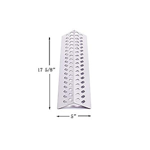 Replace Parts Heat Plate Replacement for Bull Flame Tamer Most Models 16631 OEM, Outlaw 26038,26039,Steer Premium 69008,69009, Size: L 17 5/8" x W 5" x H 1 1/4"