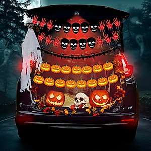 OHOME Halloween Decorations - 40 Pack Halloween Banner - Trunk or Treat Decorations for Indoor Outdoor - Halloween Garland for Door Wall - Hanging Halloween Decor Birthday Party Favors Supplies