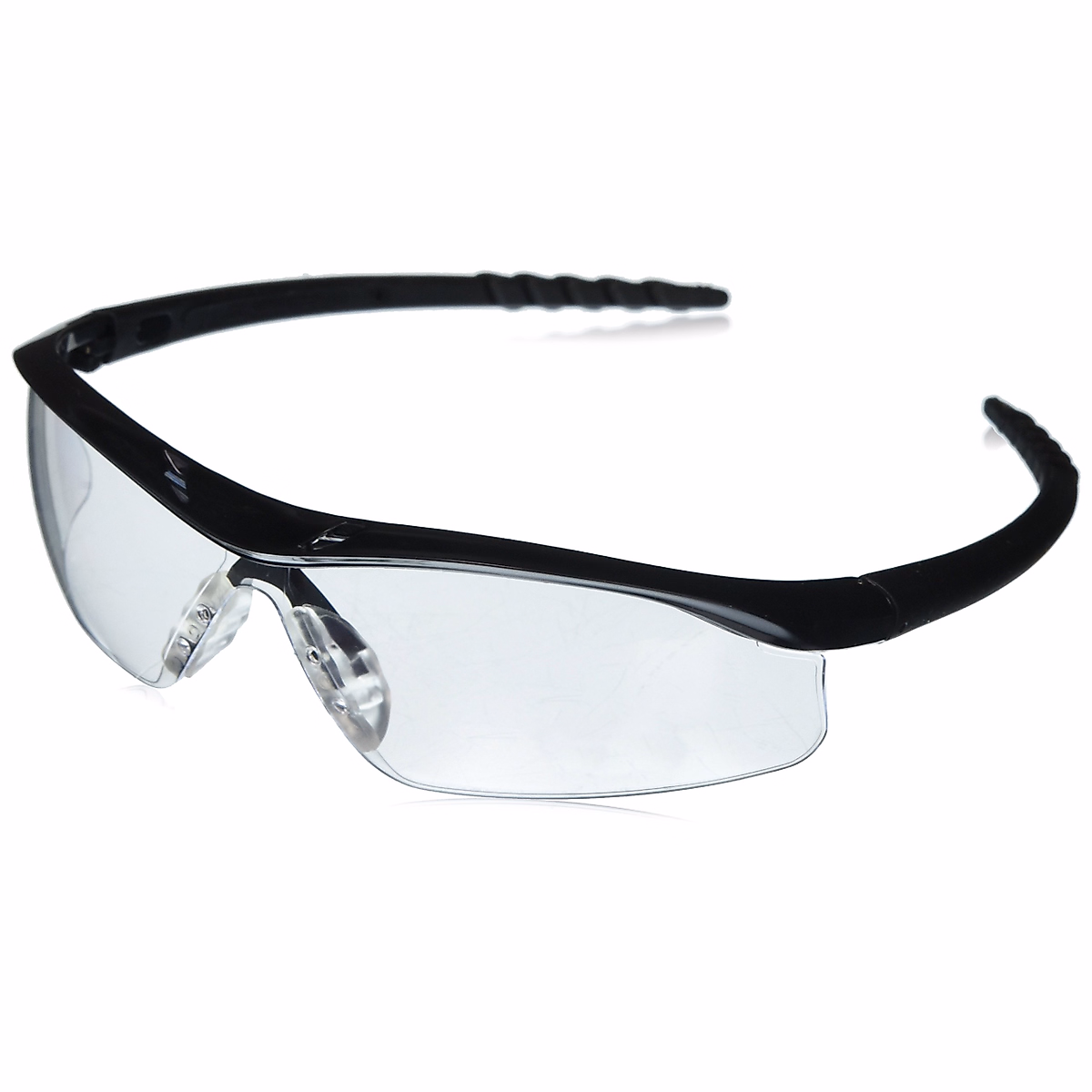 MCR Safety DL110 Dallas Safety Glasses with Polished Black Frame and Clear Lens