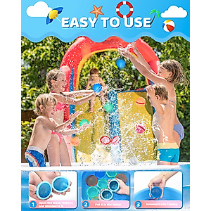 SOPPYCID Tonoviviy Reusable Magnetic Water Balloons,Refillable Water Balloons for Kids and Adults(4pcs)